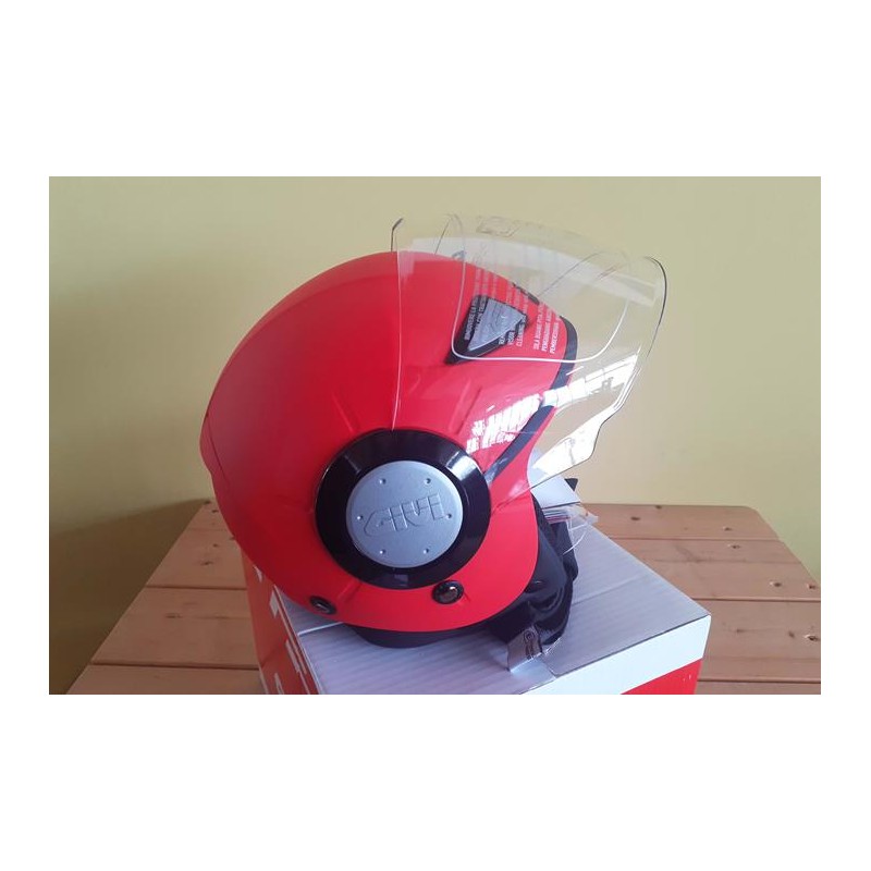 GIVI GLOSSY RED JET HELMET Color MATT RED Size 54