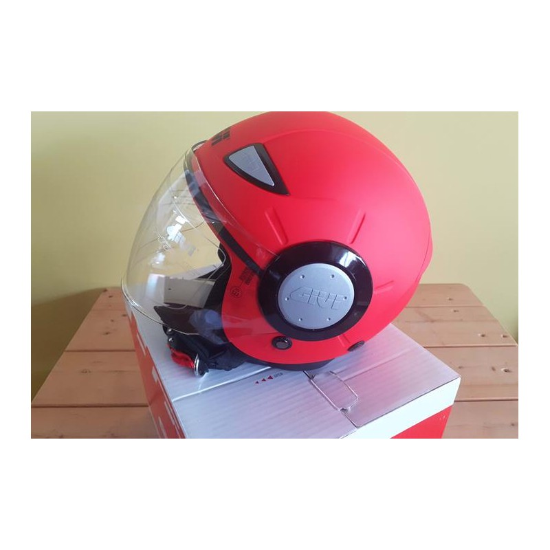 GIVI GLOSSY RED JET HELMET Color MATT RED Size 54